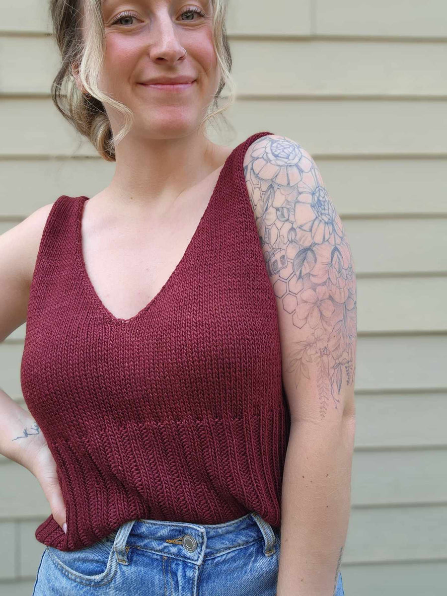 Pillars Tank - KNITTING PATTERN – Perfectly Knotted